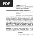 Solicito Devolucion de Expediente A Juzgado de Origen | PDF | Sentencia (ley) | Demanda judicial