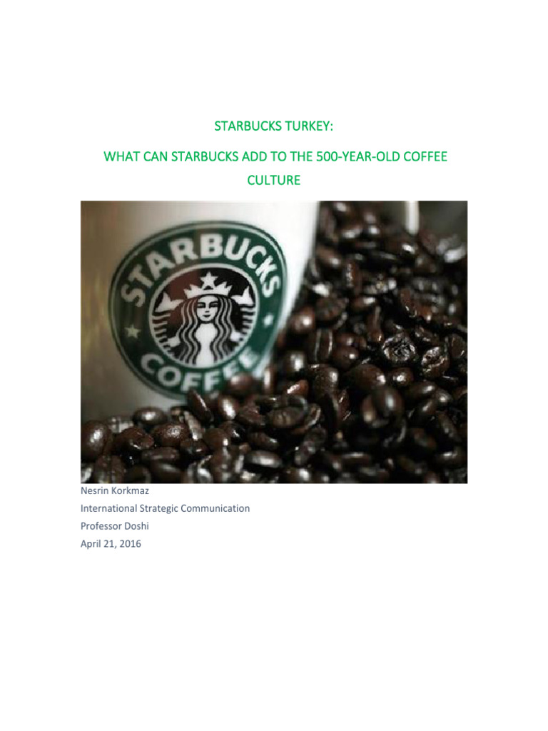 Starbucks Turkey International Strategic Plan | PDF