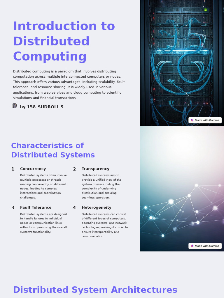 Introduction To Distributed Computing | PDF