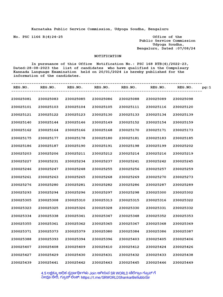 Kannada Compulsory Exam Dated 20-01-2024 | PDF