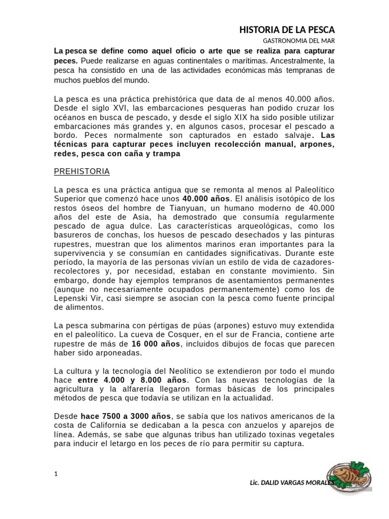 1.1 Historia de La Pesca | PDF