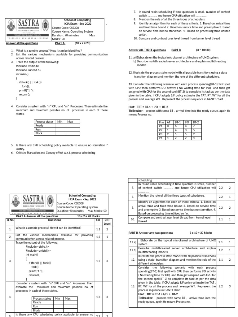 2022 Os Cse308 Cia1 | PDF