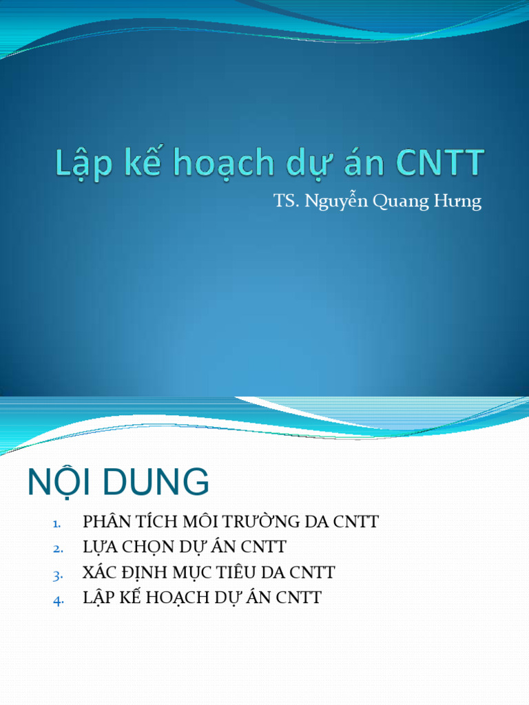 Bài 3 - Lập kế hoạch dự án CNTT | PDF