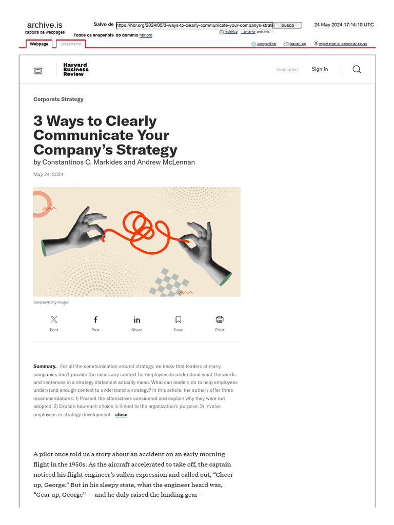 3 Ways To Clearly Communicate Your Company's Strategy | PDF