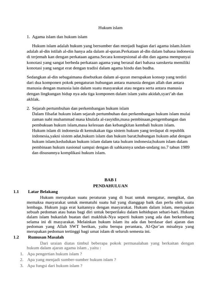 Hukum Islam | PDF