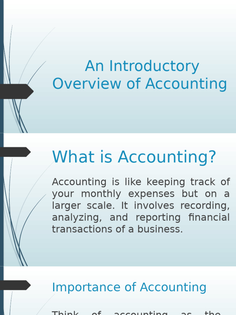 An Introductory Overview of Accounting | PDF