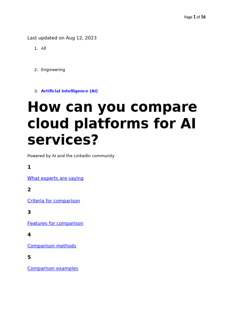 AI Ranking of Clouds 111 | PDF | Artificial Intelligence | Intelligence ...