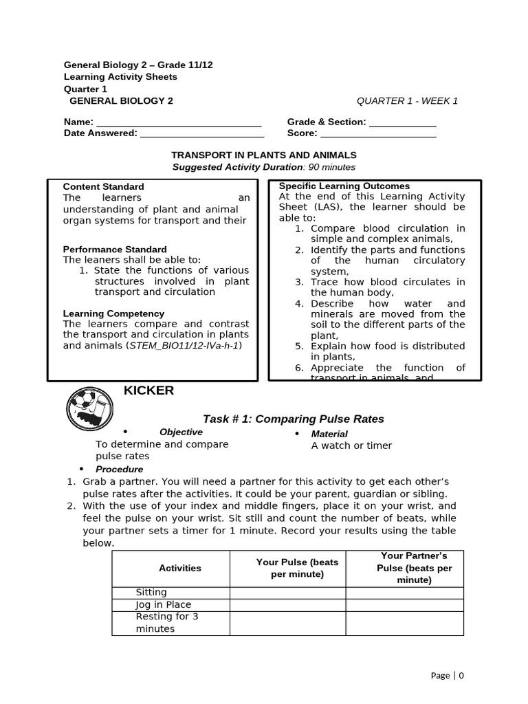 General Biology 2 Modular Activity.1 | PDF