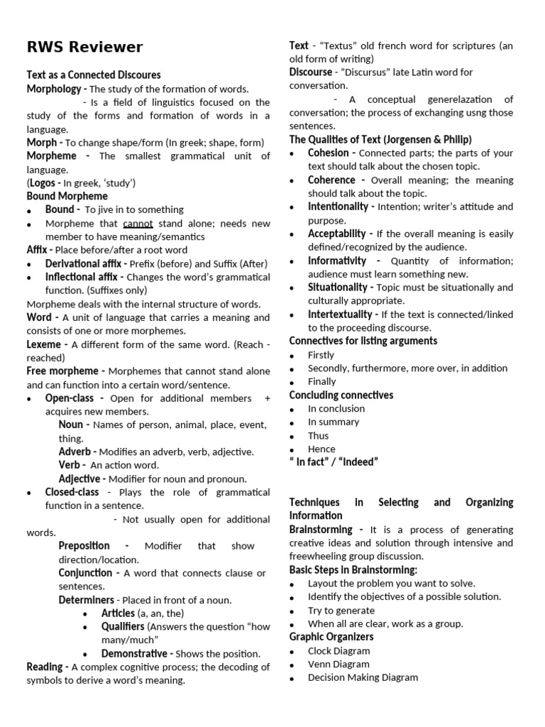 Reviewer Final 2nd QRTR | PDF