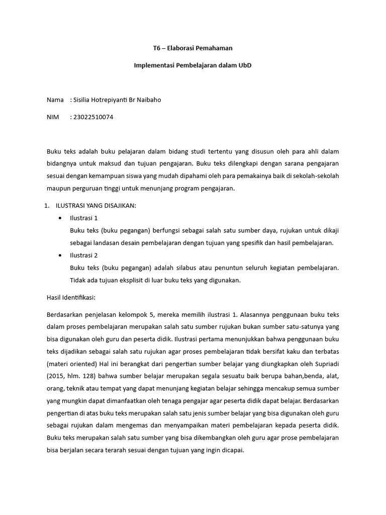T6 - Elaborasi Pemahaman | PDF
