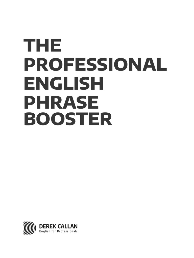 The Professional English Phrase Booster | PDF