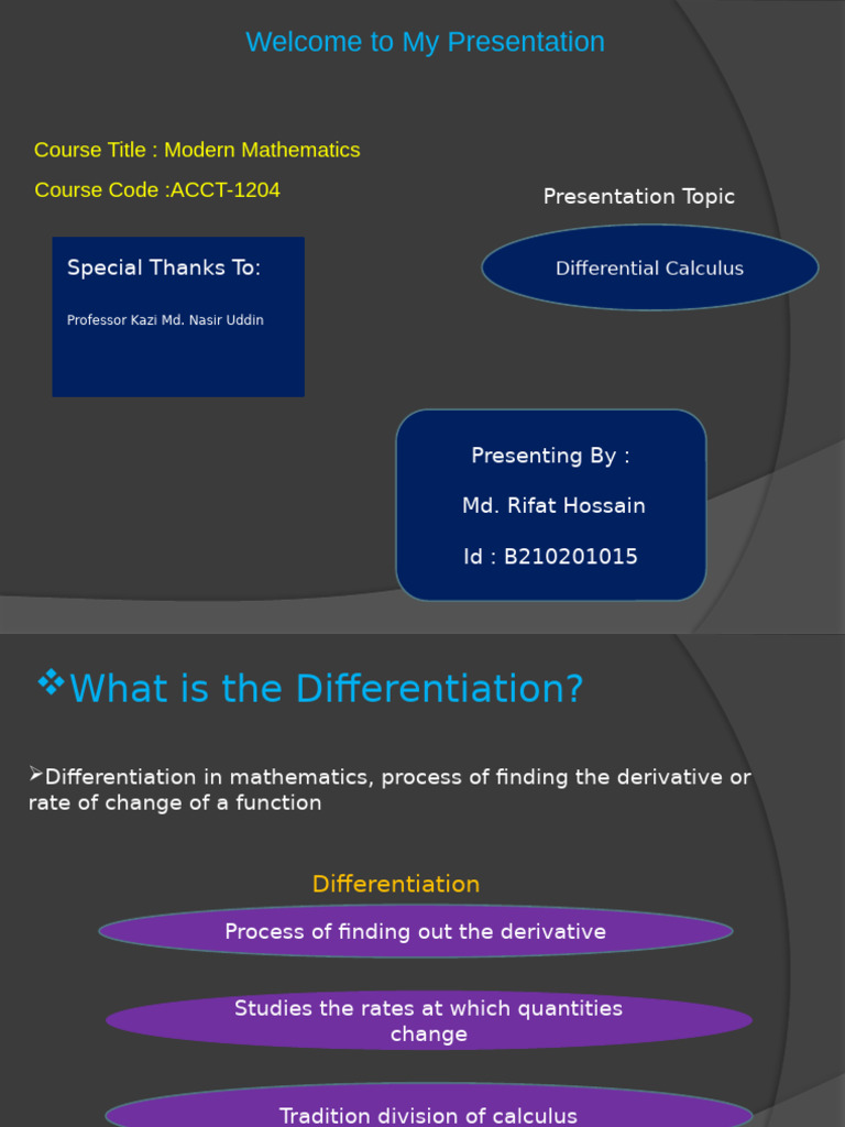 Differntial Calculus | PDF