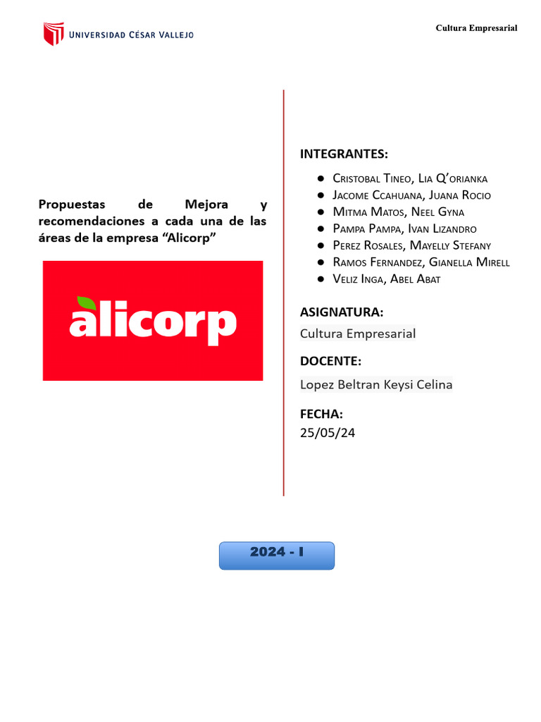 Informe Final de Alicorp - Grupo 4 PDF | PDF | Negocios económicos | Economias