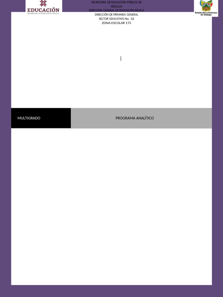 Programa Analítico Multigrado 2023 - 2024 Terminado | PDF