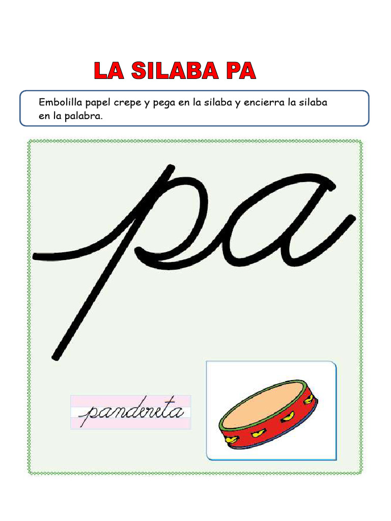 La Sílaba - PA | PDF