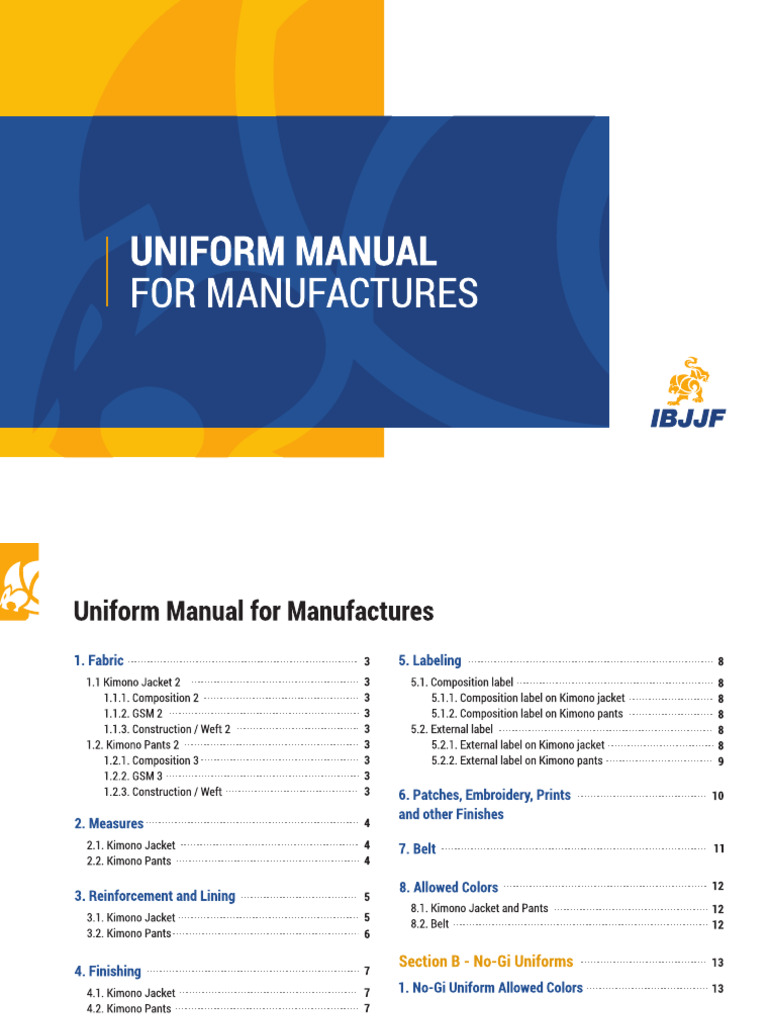IBJJF Manual Uniforme EN 07 | PDF