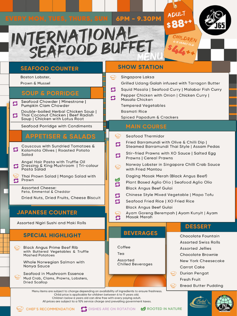 J65 International Seafood Buffet | PDF