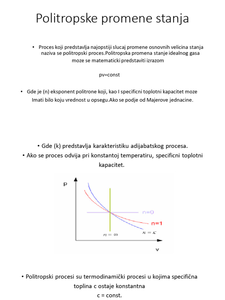 Politropske Promene Stanja | PDF