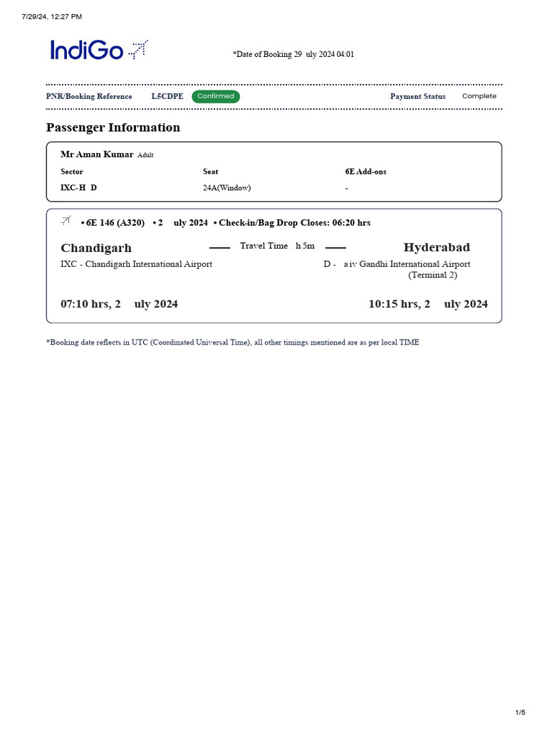 Ticket Home | PDF