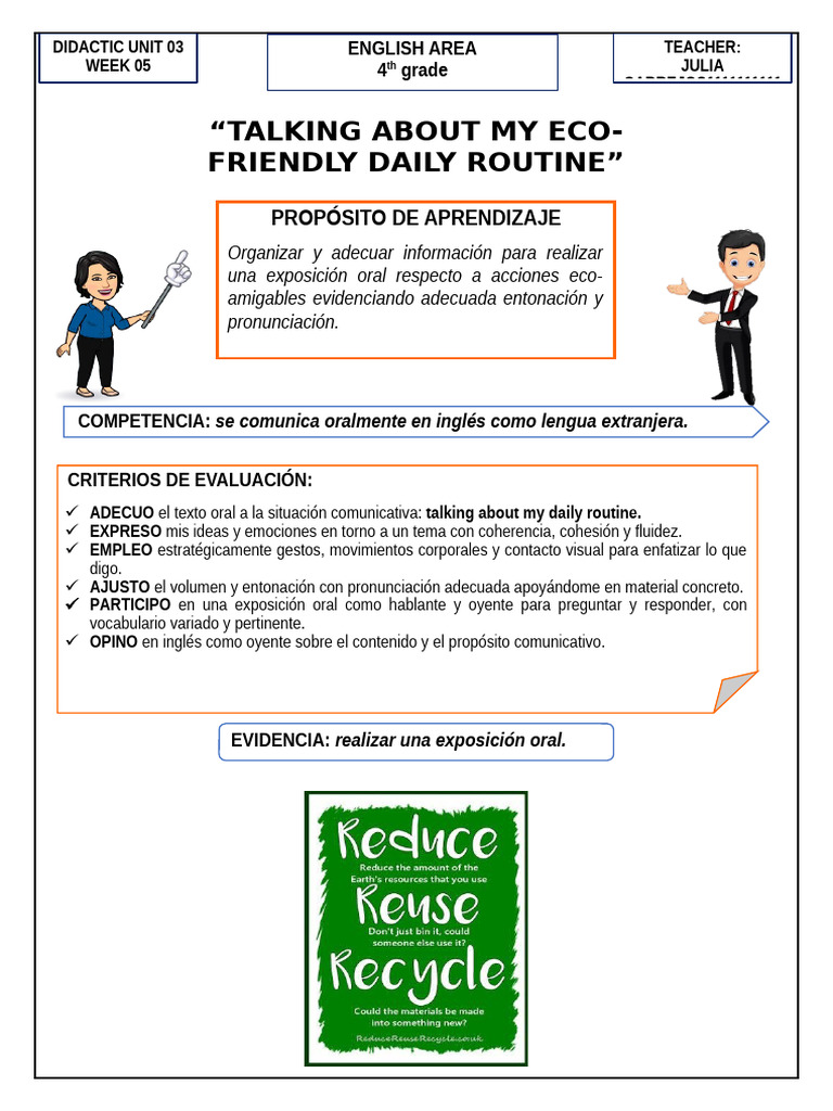 Cuarto Ficha de Trabajo 05 UDA 3 - 2024 | PDF