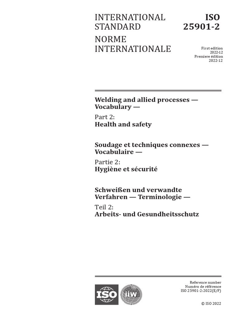 ISO 25901-2-2022 - Welding and Allied Processes — Vocabulary — Part 2 ...