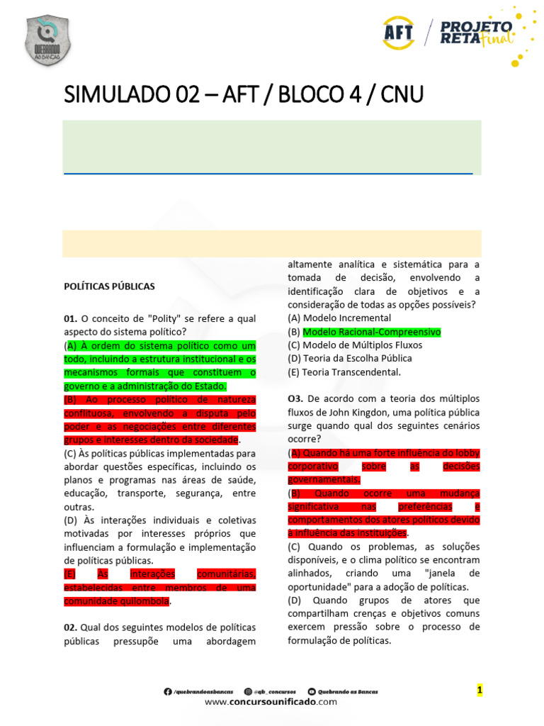 Caderno Simulado 02 | PDF