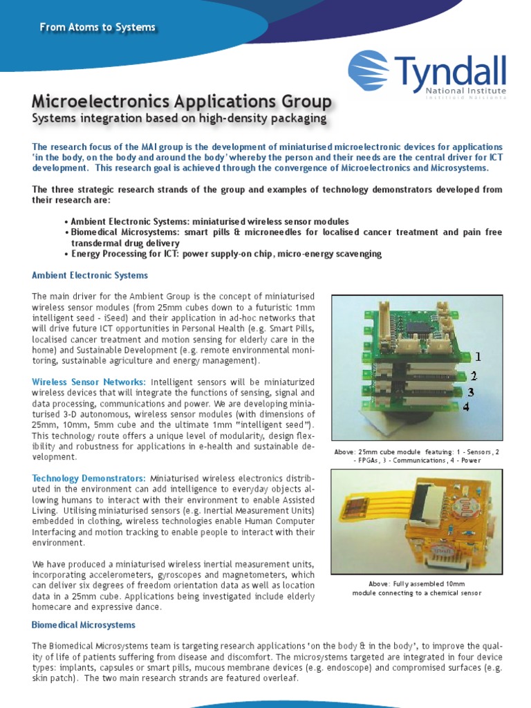 Microelectronics Applications Group: Systems Integration Based On High ...