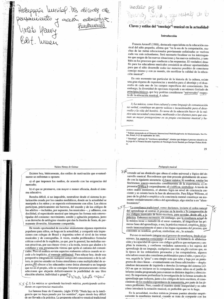 20 A 32 Claves y Estilos Del Enseñaje Musical en La Actualidad ...