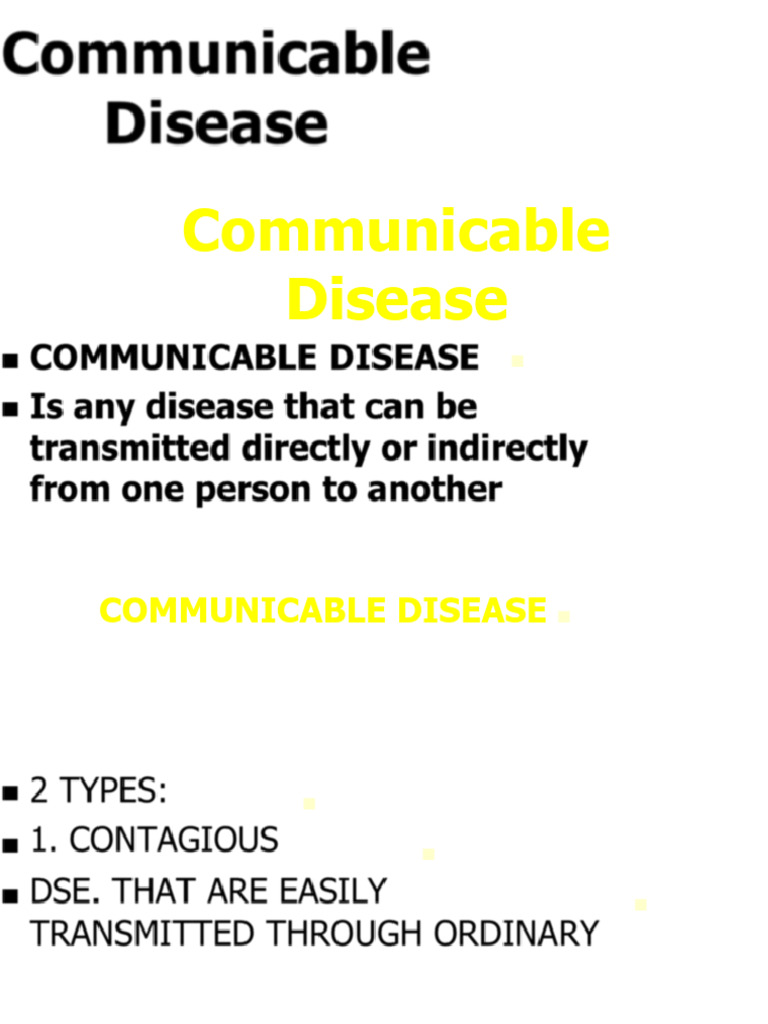 Communicable Disease | PDF