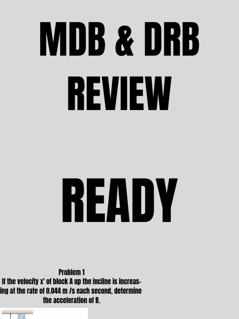 MDB&DRB Review | PDF