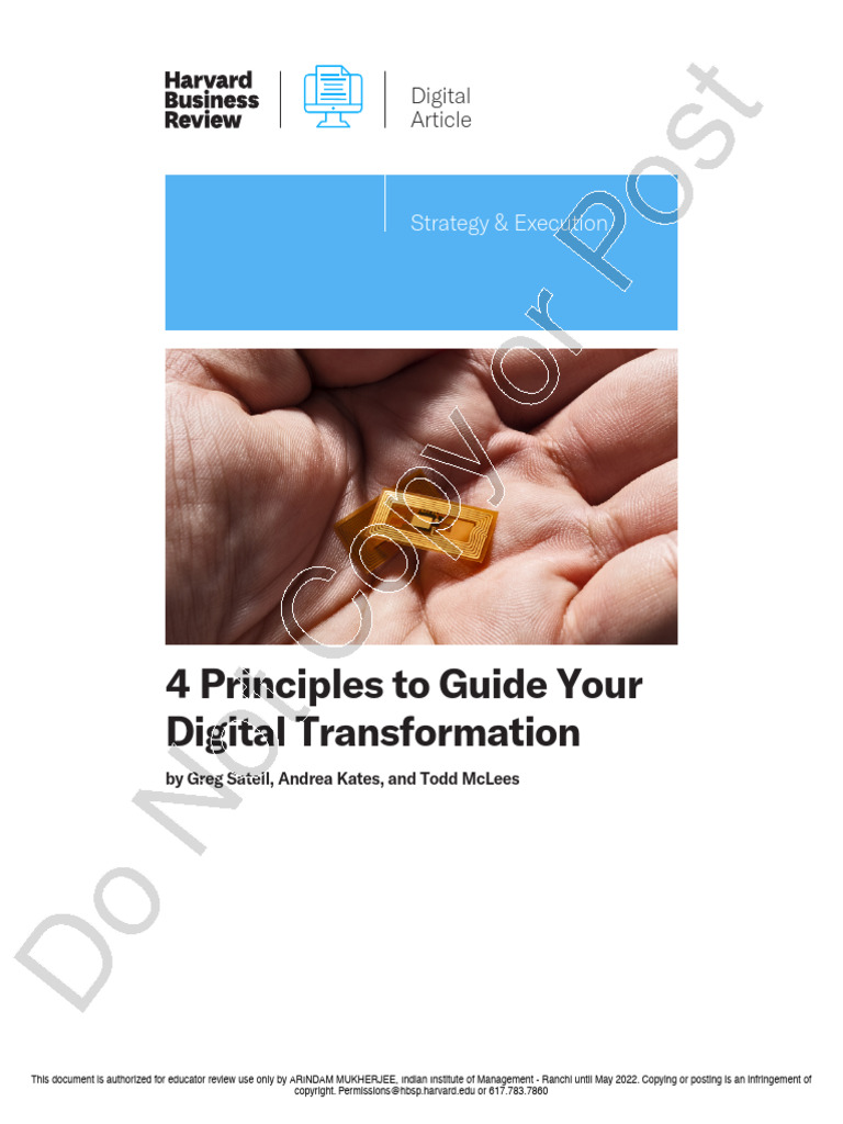 3 Four Principles To Guide Your Digital Transformation | PDF