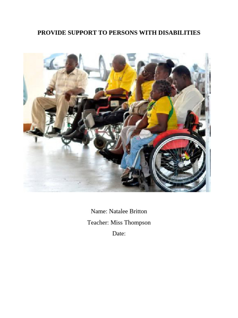Provide Support To Persons With Disabilities | PDF