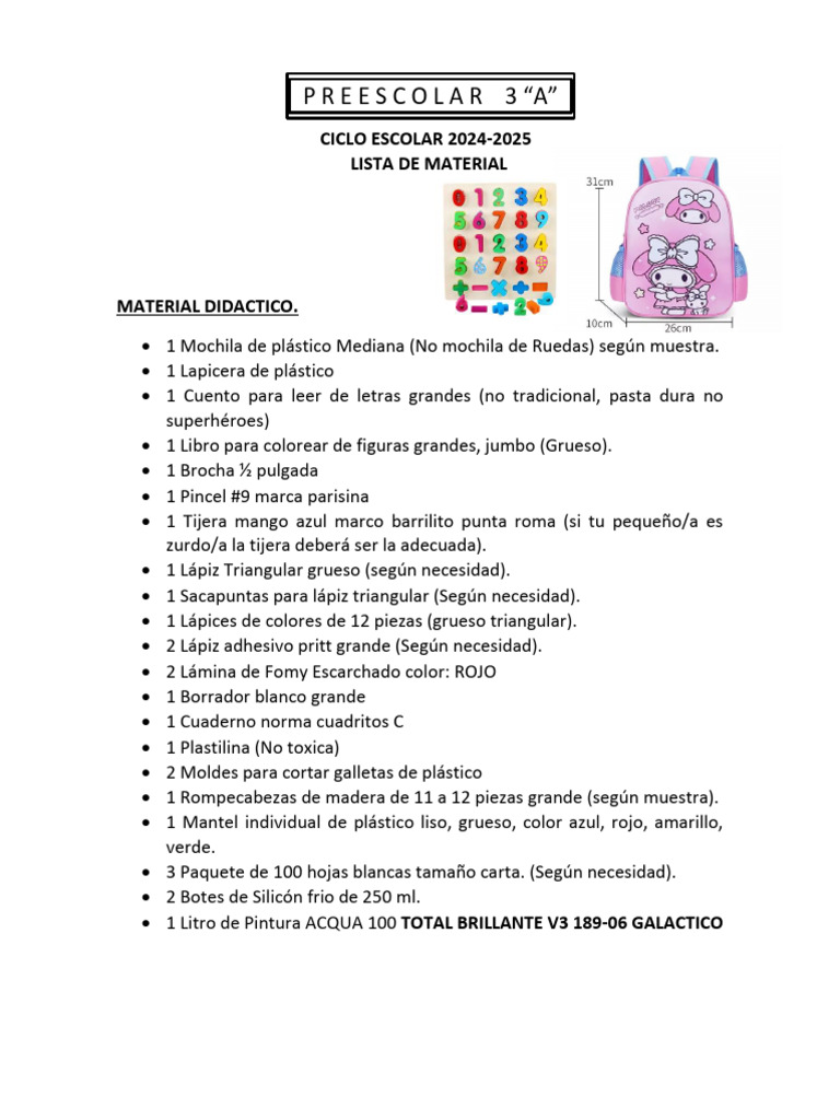 Material Didactico Preescolar 3a | PDF