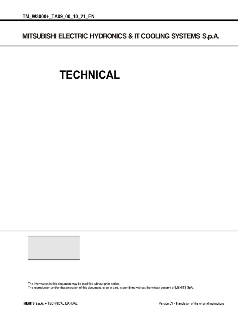 C024456281 10 21 EN Technical Manual W3000 | PDF