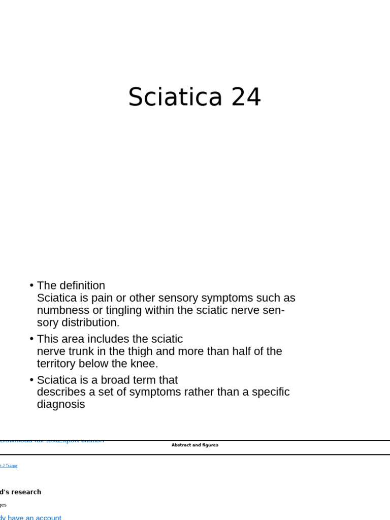 Sciatica 24 | PDF