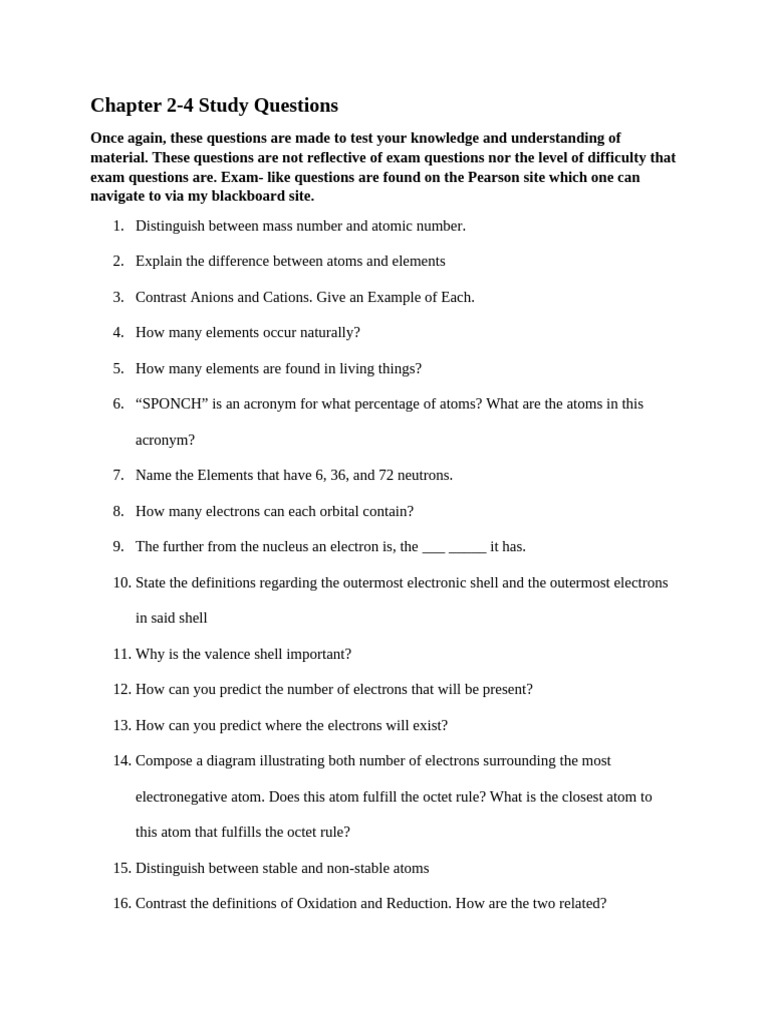 Chapter 2 Study Questions | PDF