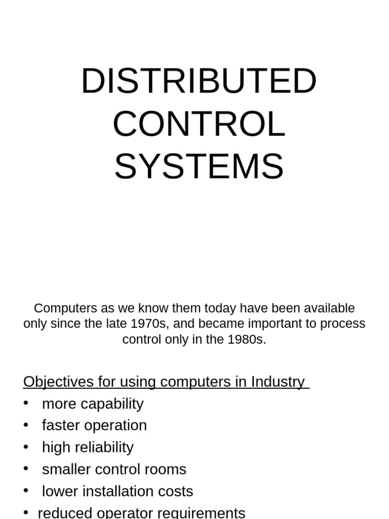 Presentation-14 Distributed Control Systems | PDF
