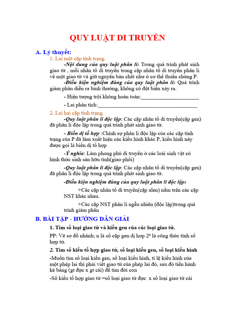 BDHSG - Bio - CD 01 - QLDT | PDF