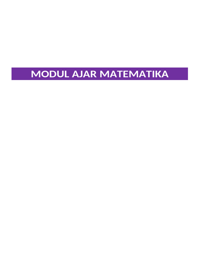 Modul Ajar Matematika - Hendar Widhiansah | PDF