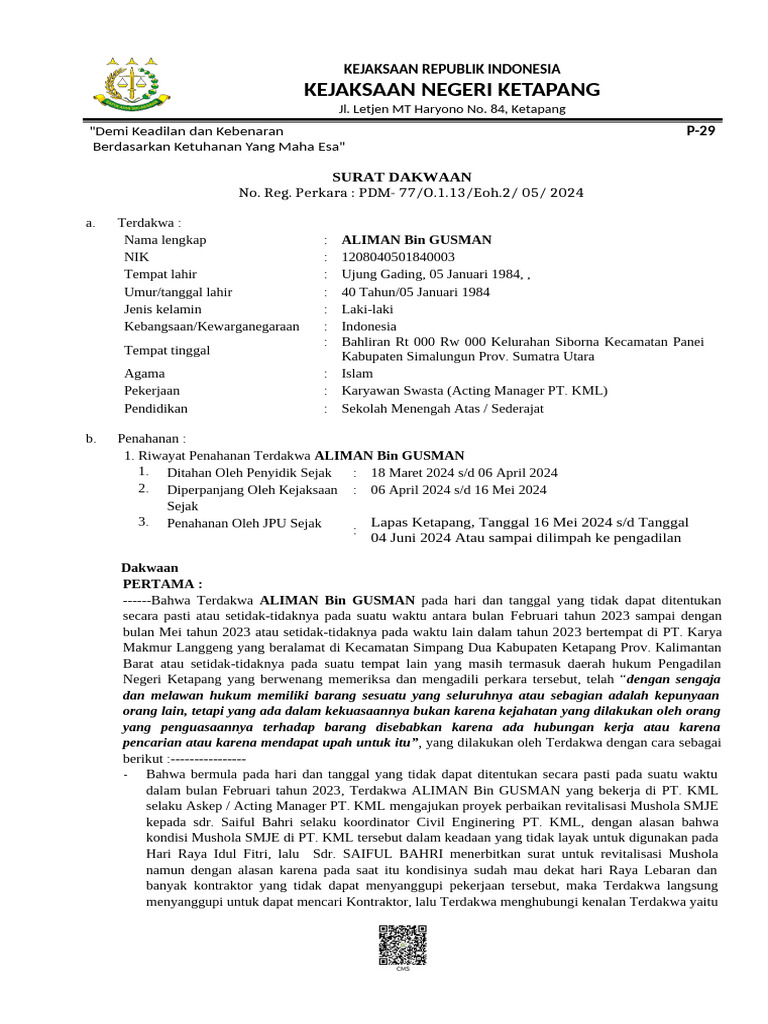 P-29 Rendak Aliman | PDF