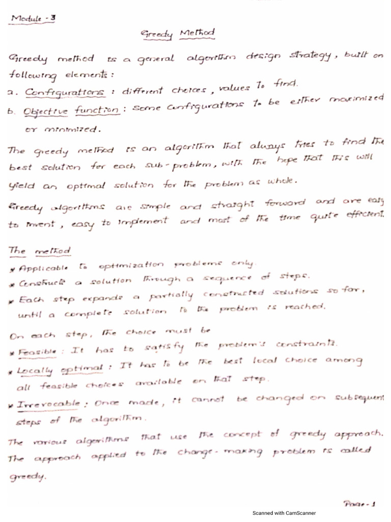 DAA Module 3 Notes | PDF