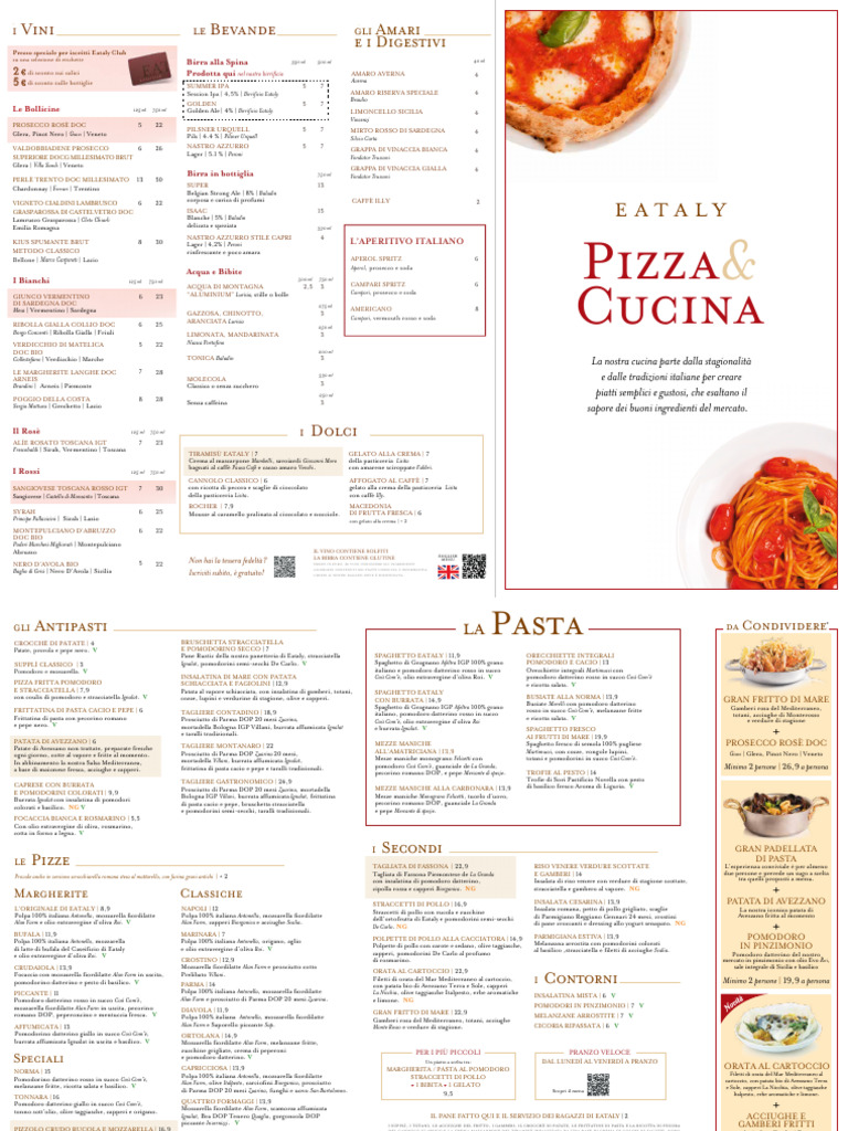 Menu - Pizza & Cucina - Roma | PDF