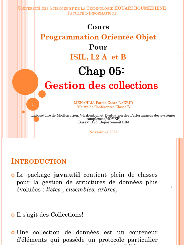 Chap05 Gestion Des Collections | PDF