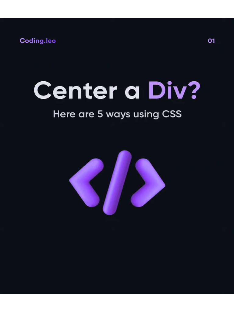5 Ways to Center a Div | PDF 5 Ways to Center a Div | PDF
