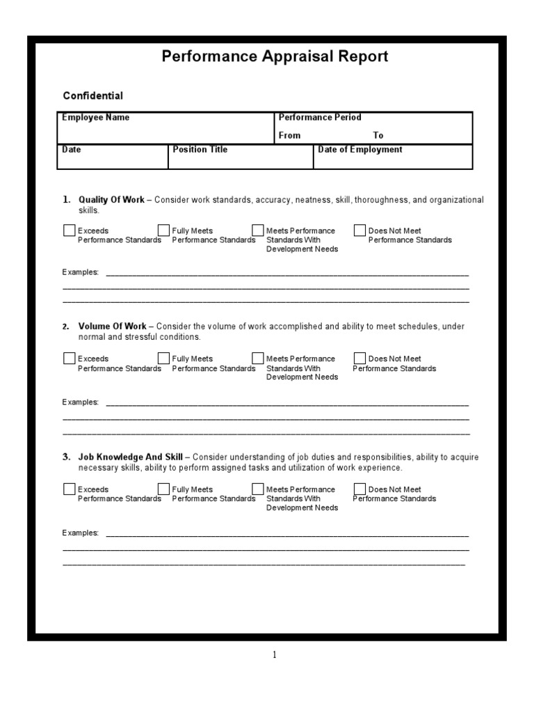 Sample Performance Review Long | PDF | Performance Appraisal ...