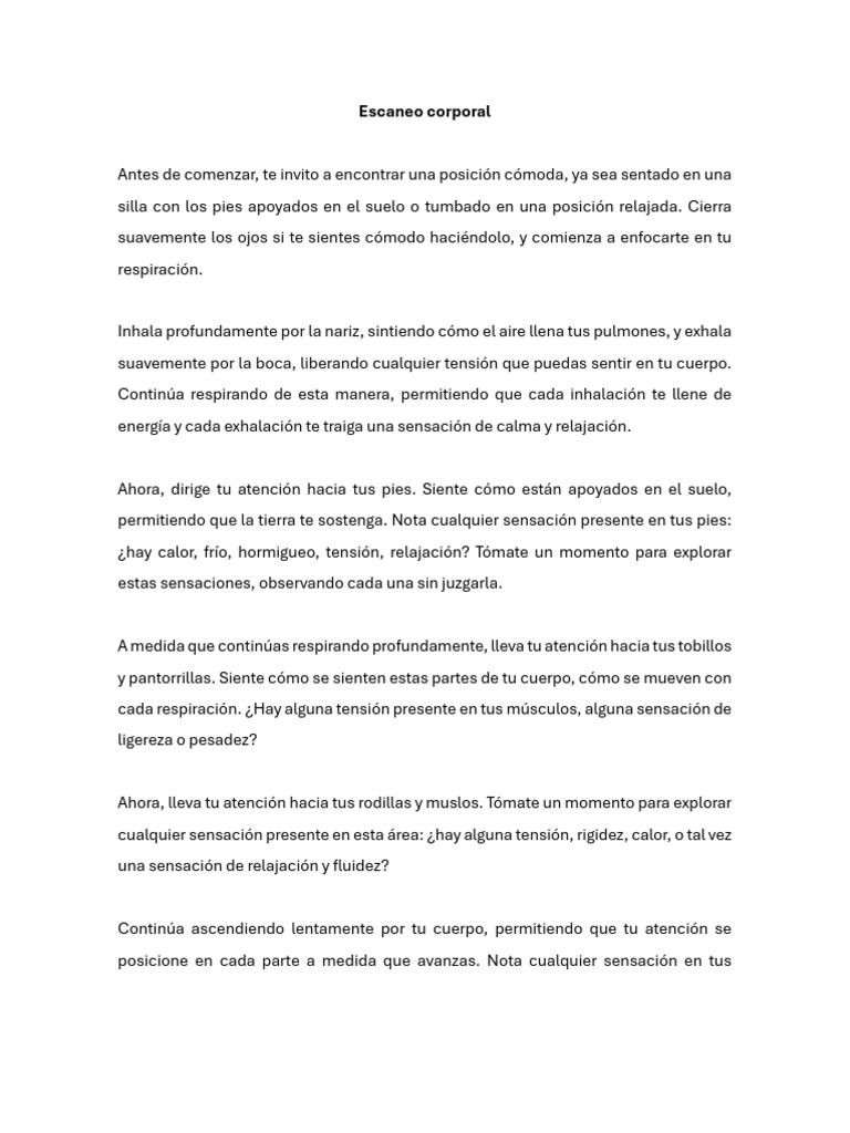 Escaneo Corporal | PDF