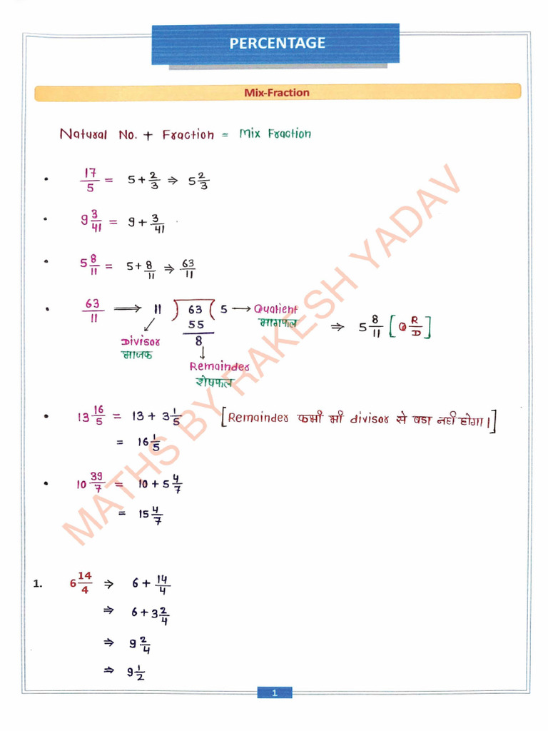 Percentage Notes 01 | PDF