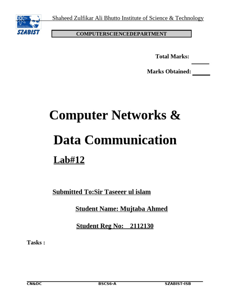 Lab Task 12 | PDF
