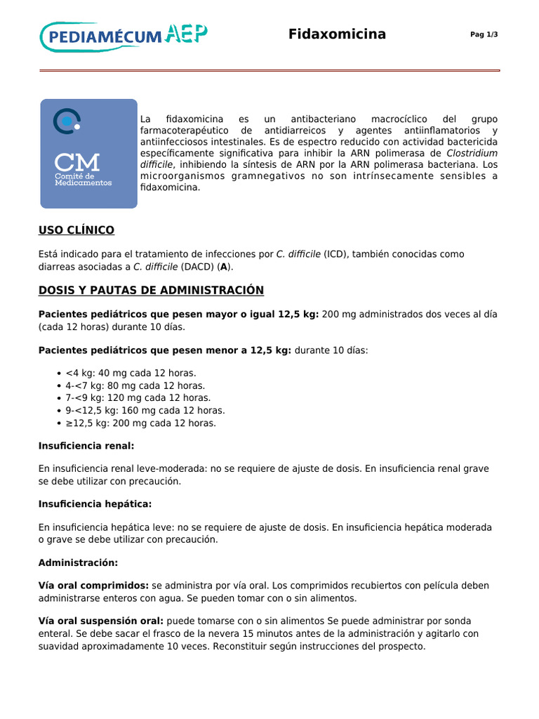 Fidaxomicina | PDF
