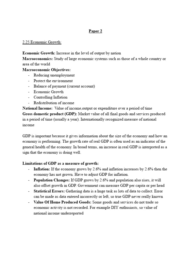 Detailed Econ Paper 2 Notes by Romit and Omar | PDF